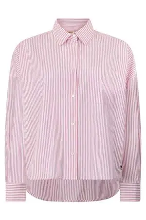 Max Mara Aureo Striped Cotton Poplin Shirt - Pink