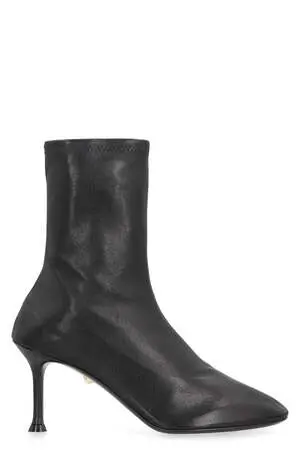ALEVI MILANO Etienne Round-toe Leather Ankle Boots