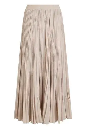 Max Mara High-waisted Pleated Full-length Skirt
