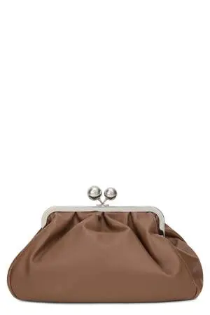 Max Mara Weekend-ready Sheepskin Shoulder Bag Pasticcino Medium, Snap Closure - Brown