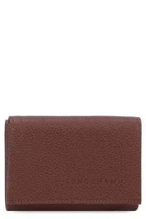 Longchamp Mini Leather Wallet - Brown
