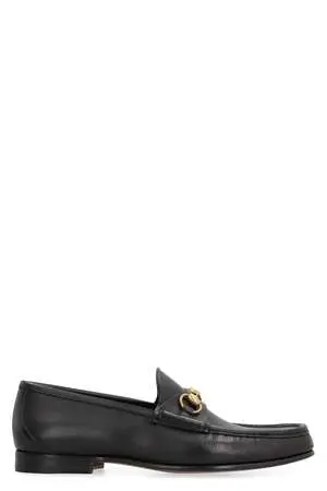 Gucci Horsebit Leather Loafers - Black