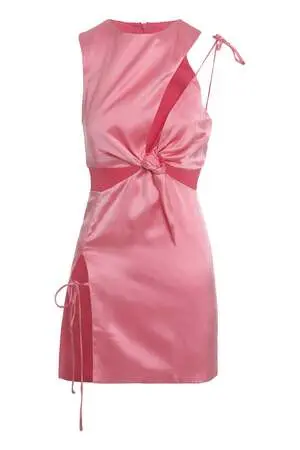 MOTHER OF ALL Knotted Detail Mini Dress - Pink