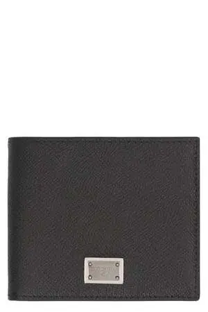 Dolce & Gabbana Leather Mini Flap-over Wallet - Black