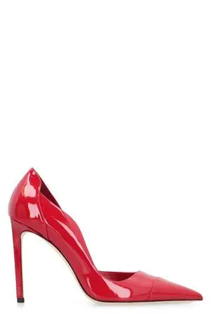 JIMMY CHOO JIMMY CHOO Brigitte Patent Leather Pointed-Toe Pumps Red