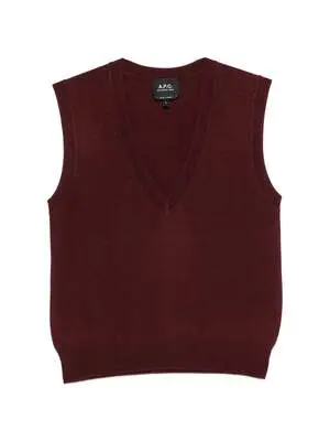 A.P.C. A.P.C. V-Neck Virgin Wool Vest