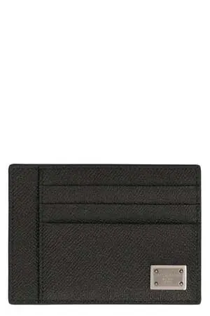 Dolce & Gabbana Dauphine-print Leather Mini Card Holder