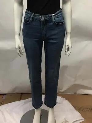 FRAME High-rise Straight-leg Jeans - Denim
