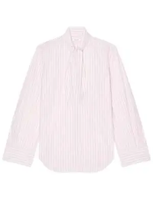Givenchy Striped Cotton Shirt With Bow Detail - Rosa