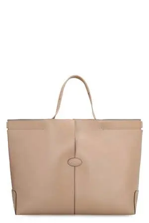 TOD'S Leather Tote Bag - Brown