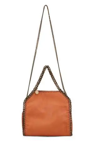 Stella McCartney Mini Falabella-style Shoulder Handbag With Adjustable Strap - Orange
