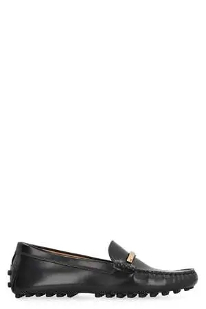 TOD`S Tod's Rubber Leather Loafers - Black
