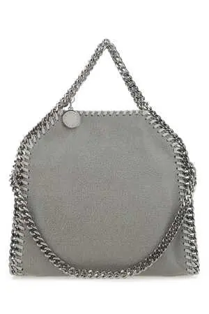 Stella McCartney Mini Falabella Handbag In Shaggy Deer Fabric - Grey