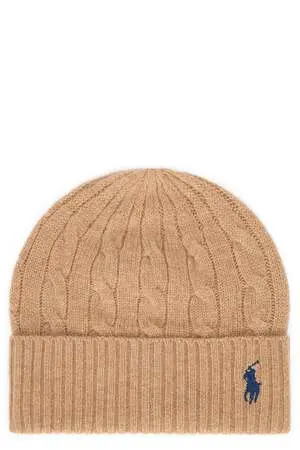 Polo Ralph Lauren Cable Knit Beanie With Logo