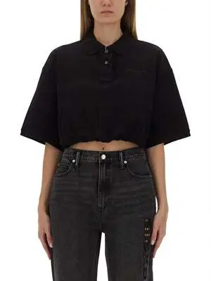 Alexander Wang Cropped Polo Shirt