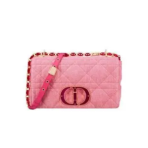 Dior Medium Caro Canvas Shopping Bag - Fuchsia/mu