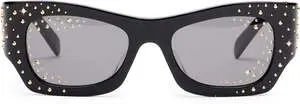 Celine Graphic S333 Sunglasses In Acetate With Crystals And Metal - Black