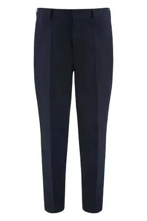 BOSS Wool Trousers With Stretch Blend - Blue