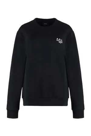 A.p.c. Standout Neck Mini Ribbed Cotton T-shirt - Black