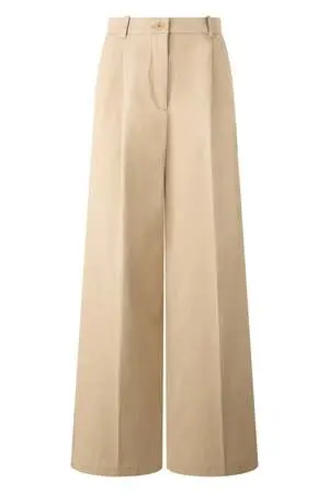 A.p.c. High-waist Baggy Cotton Trousers - Beige