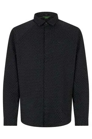BOSS Printed Cotton Dress Shirt For