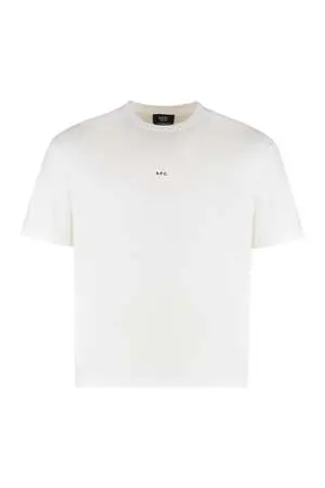 A.p.c. Boxy Micro Logo Cotton Crewneck T-shirt - White