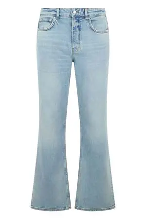 REPRESENT Cotton Flared Jeans With Bell-bottom Hem - Light Blue