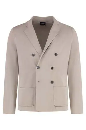 DRUMOHR Knit Cotton Double-breasted Blazer