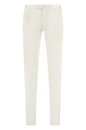 THE ALPHABET The Stretch Cotton Chino Trousers With Welt Back Pockets - Beige