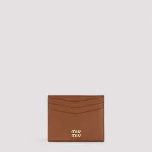 Miu Miu Miu Mini Leather Card Case, 10cm X 8cm X 0.5cm