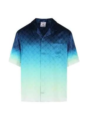Casablanca Circuit Monogram Silk Shirt - Blue