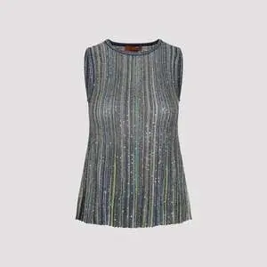 Missoni Viscose Mesh-trim Tank Top - Green