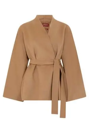 Max Mara Wool Cape With Matching Belt