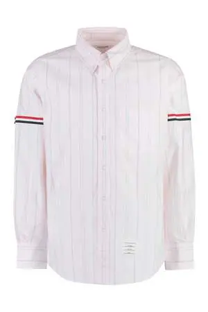 Thom Browne Striped Cotton Shirt - Pink