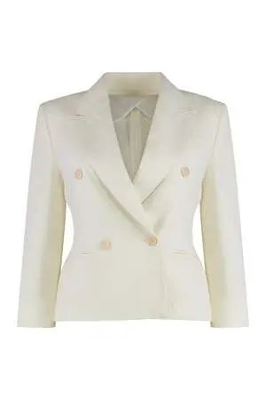 Max Mara Inspired Wool Double-breasted Cropped Blazer