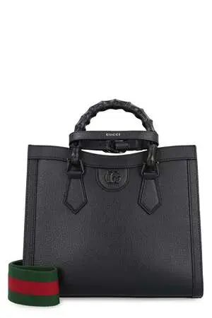 Gucci Mini Pebbled Calfskin Tote Handbag - Black