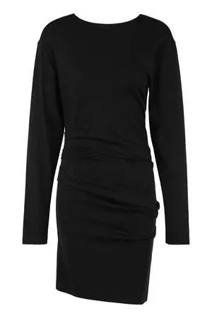 Max Mara Mini Draped Dress - Black