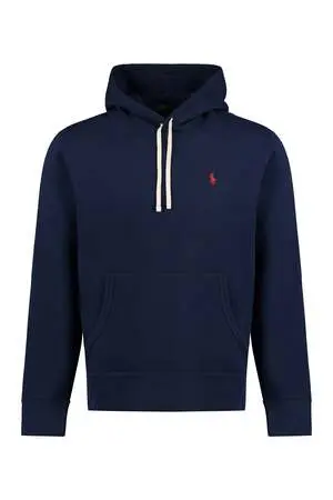 Polo Ralph Lauren Cotton Blend Hoodie With Logo - Blue