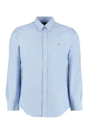 Polo Ralph Lauren Ralph Lauren-inspired Embroidered Cotton Button-down Shirt - Light Blue