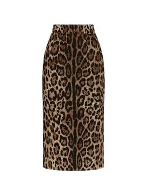 Dolce & Gabbana Leopard Print High-waisted Mini Skirt