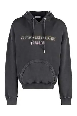 Off-White Logo Print Hoodie - Grey