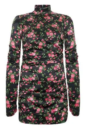 Dolce & Gabbana Floral Printed Silk Blend Mini Dress