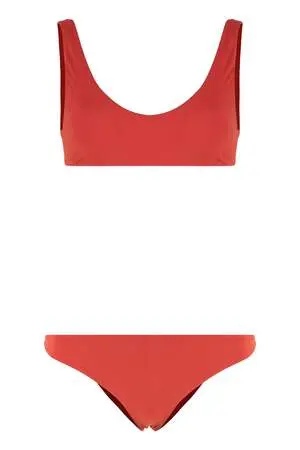 LIDO LIDO Bandeau Bikini Top And Bottom Set Red