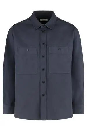 LEMAIRE Overshirt Utility In Cotton - Blue