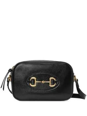 Gucci Horsebit 1955 Small Shoulder Crossbody Handbag - Black