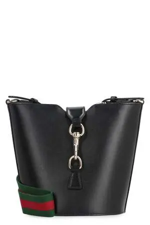 Gucci Mini Bucket Handbag With Adjustable Strap - Black