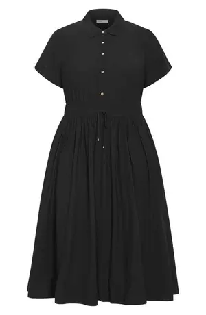 City Chic Aria Tie Waist Shirtdress