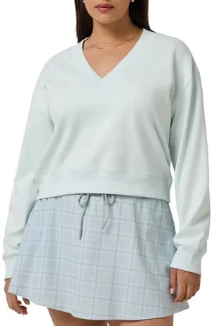 Travis Mathew Cloud Fleece V-neck Sweatshirt Cloudwash