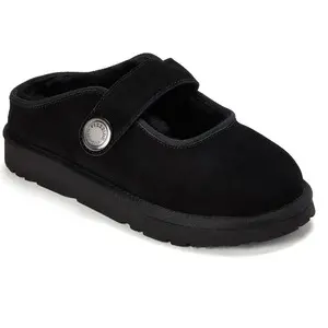 DEARFOAMS Fireside Coin Mary Jane Slipper - Black
