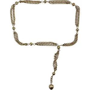 MADISON BEVERLY HILLS Vintage Double Chain Station Belt - Gold